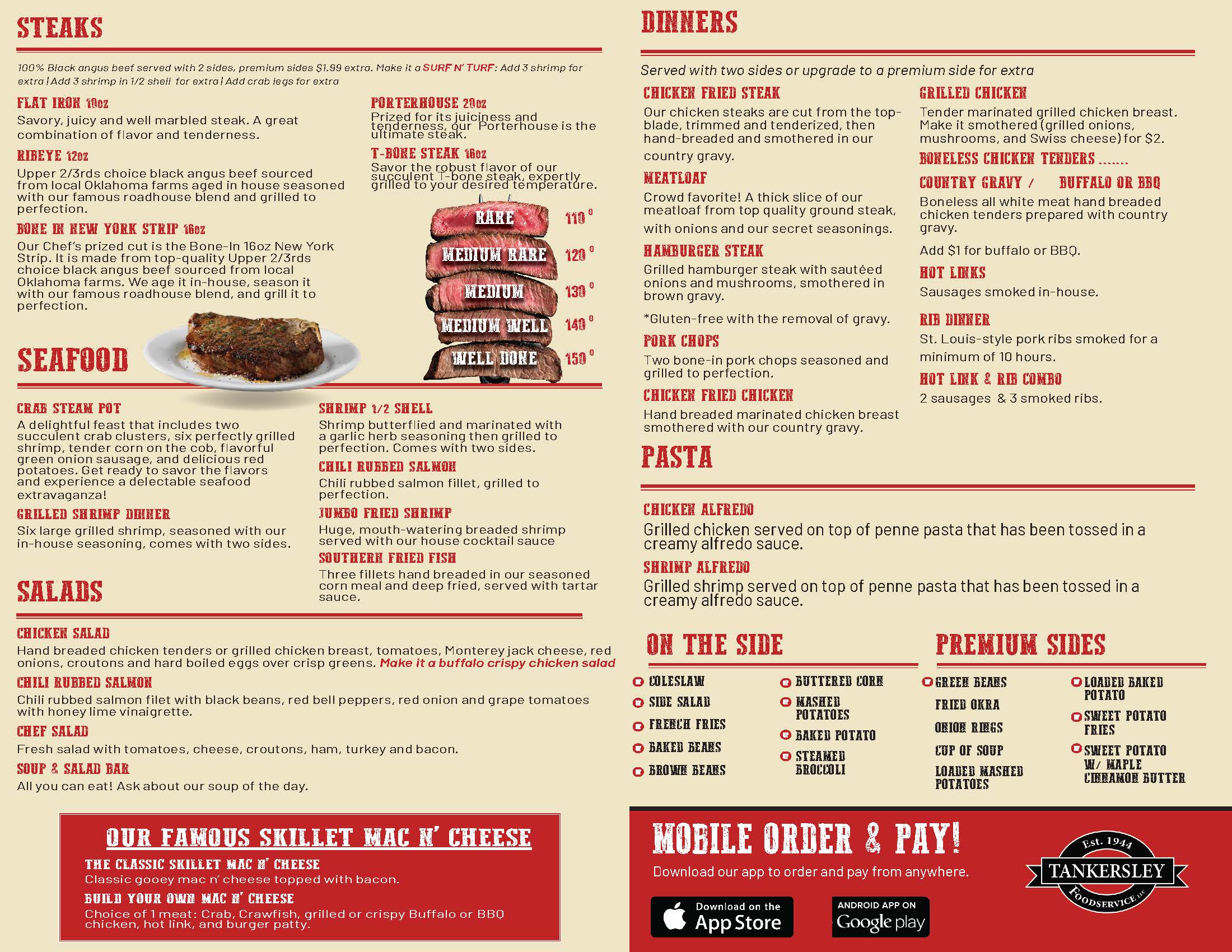 MENU - Dobbers Roadhouse